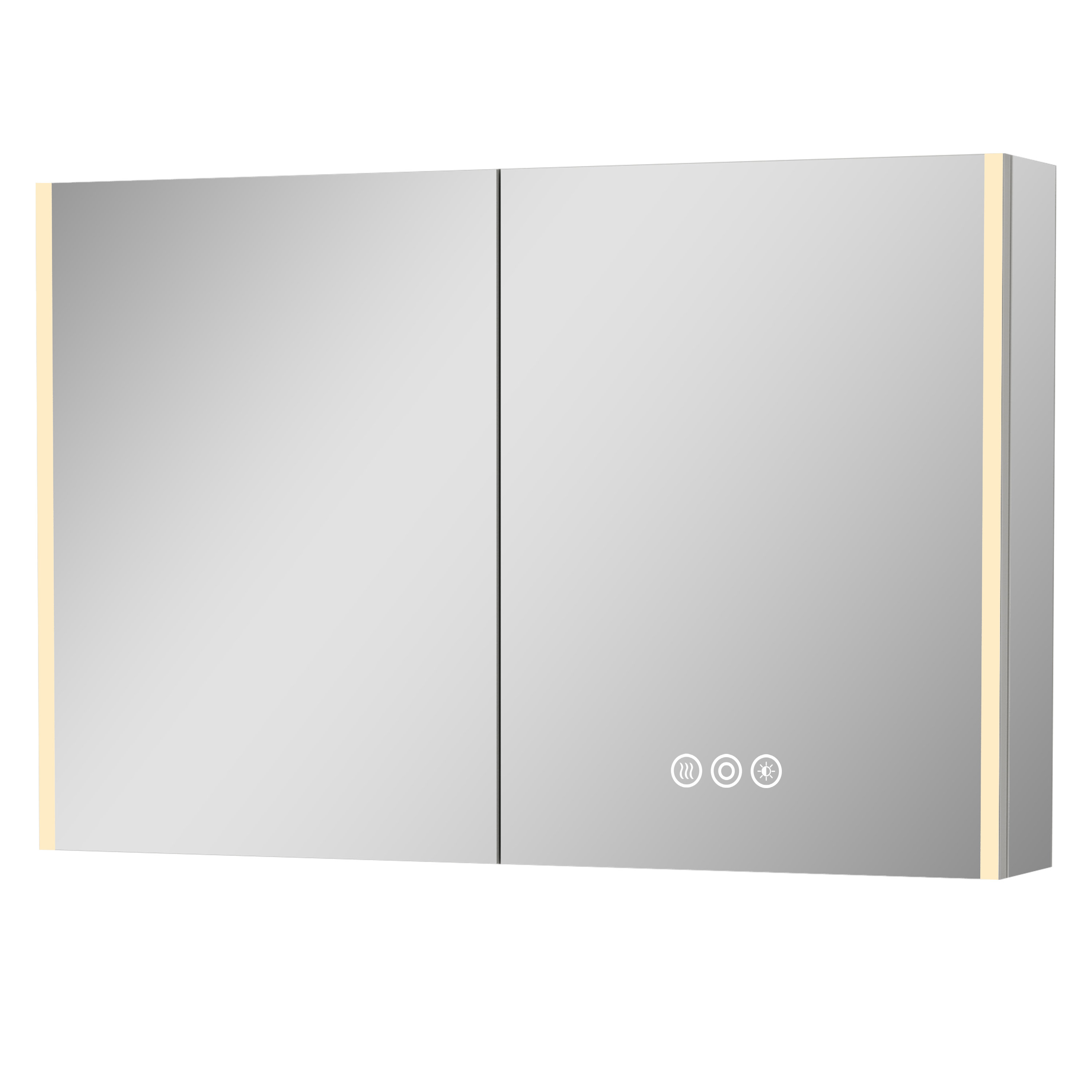 Red Barrel Studio® Rail 36 In.w X 32 In.h Rectangular Aluminum Medicine ...
