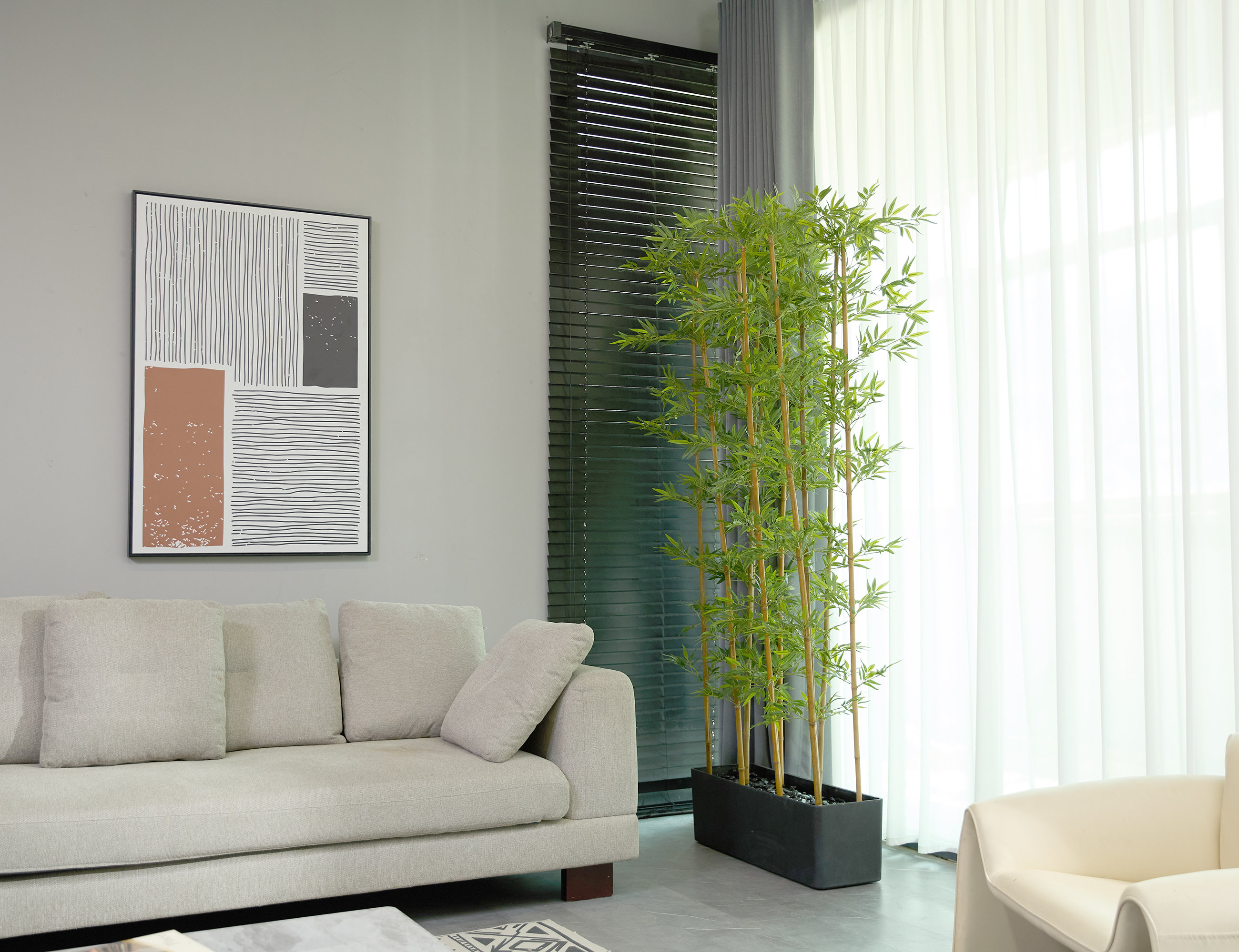 Primrue 84" Artificial Faux Bamboo Plant | Realistic Indoor Décor ...