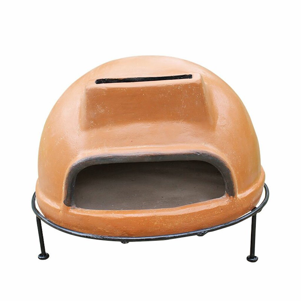 Tierra Firme Clay Countertop Wood-Fired Pizza Oven in Orange/Black ...