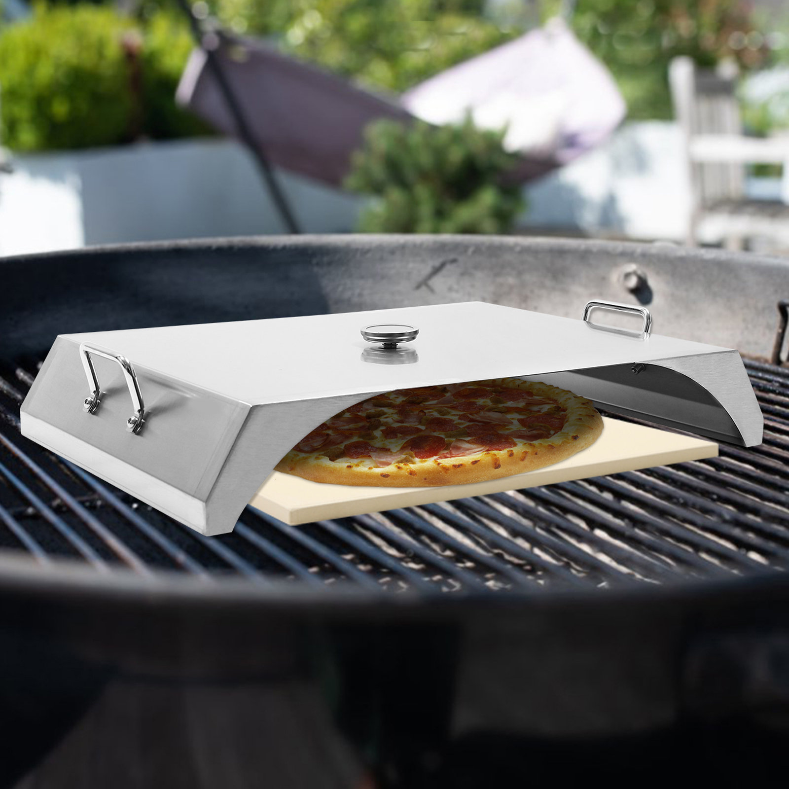SUNYOU Pizza Oven Kit, Open Faced Grill Pizza Oven With Pizza Shovel ...
