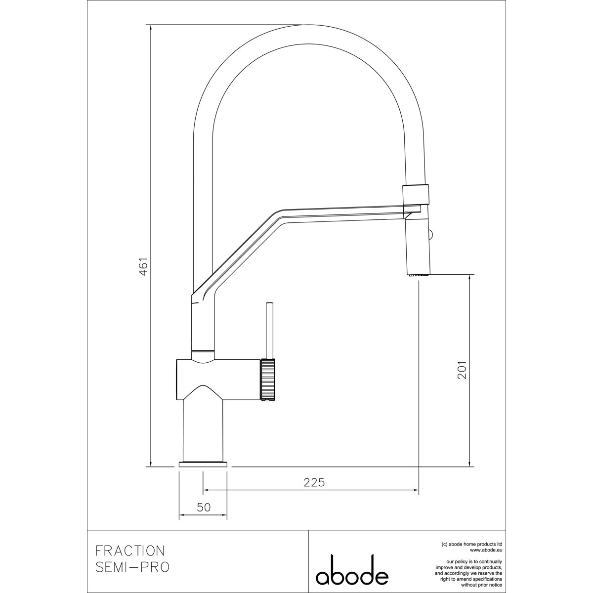 Abode Designs Abode Fraction Semi Professional Tap | Wayfair.co.uk