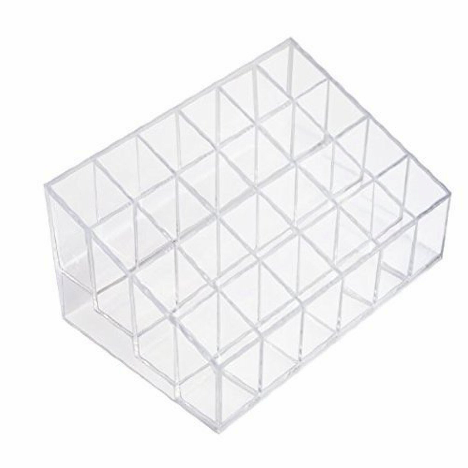 Ivy Bronx ClearView 24-Slot Cosmetic & Makeup Organizer Stand | Wayfair