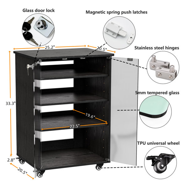 Ebern Designs Stand Audio Cabinet | Wayfair