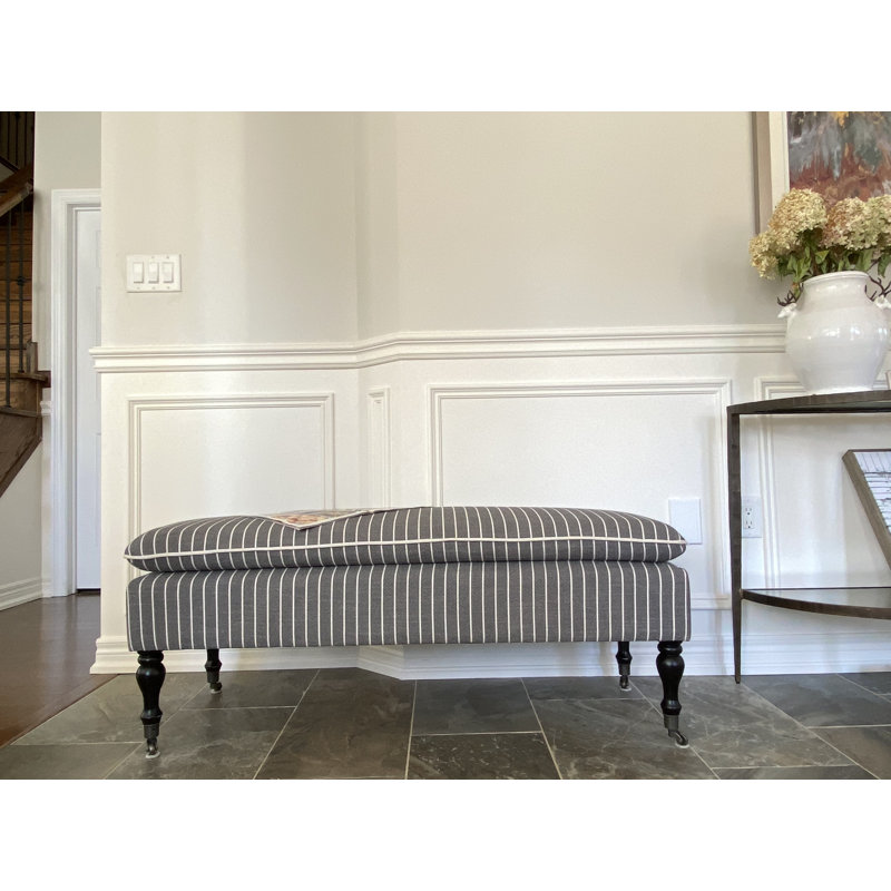 Canora Grey SEAT4U Prebe Bedroom Linen Ticking Stripe Fabric ...