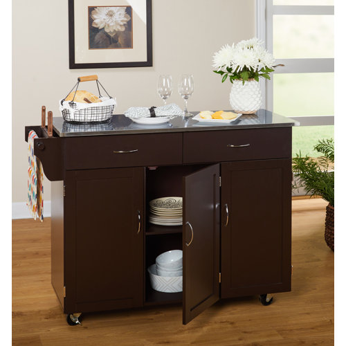 Red Barrel Studio® Garrettsville Metal Kitchen Cart & Reviews | Wayfair