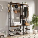 Metal Hall Trees You'll Love | Wayfair