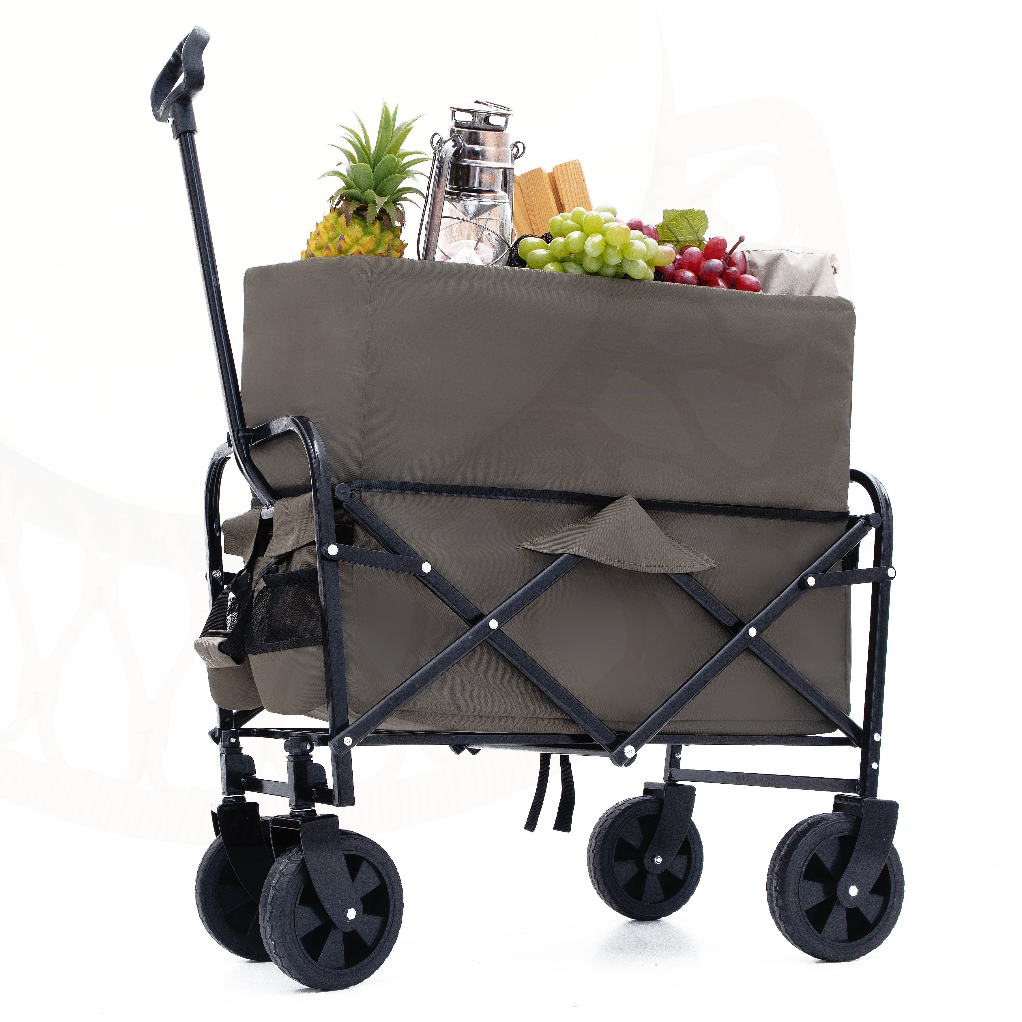 Decopom Versatile Heavy-Duty Collapsible Wagon Cart For Various Outdoor ...