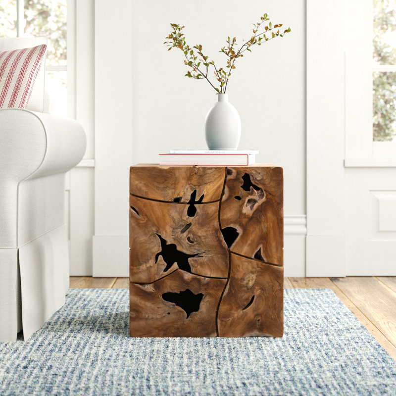 Birch Lane™ Solmar Solid Wood Block End Table | Wayfair