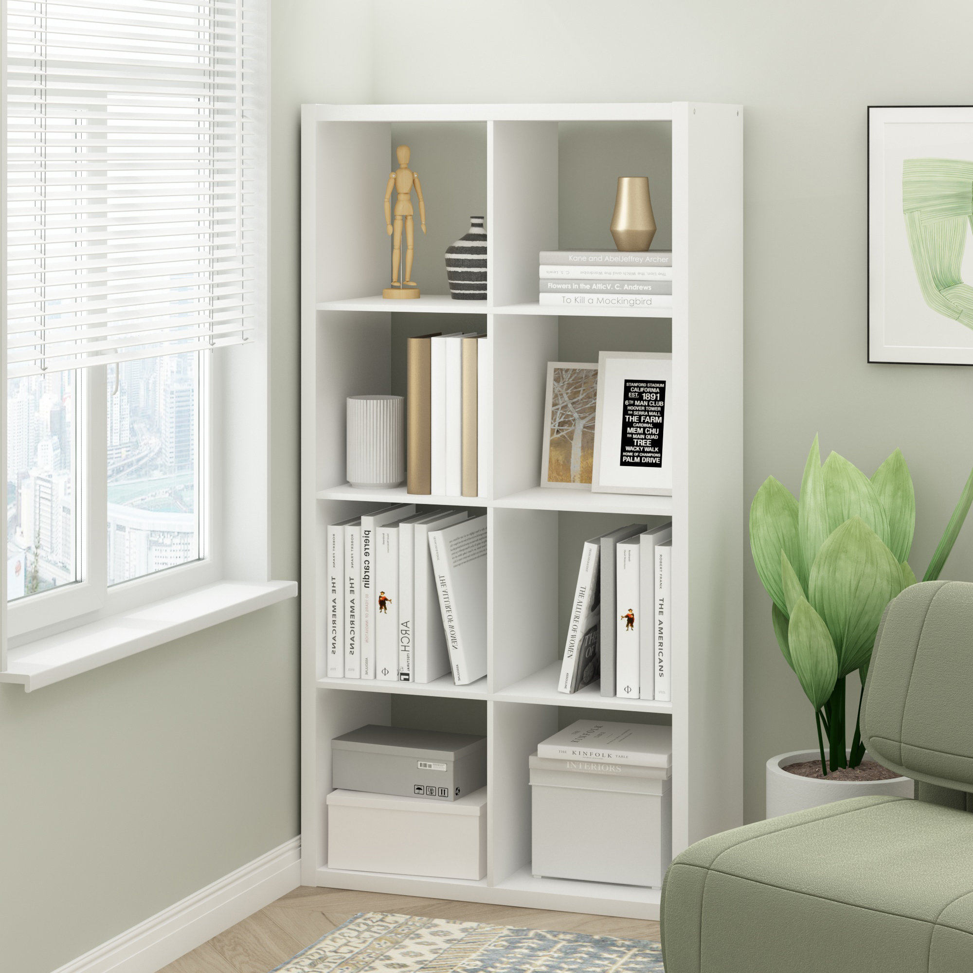Latitude Run® 57 91 H X 30 W 8 Cube Bookcase And Reviews Wayfair