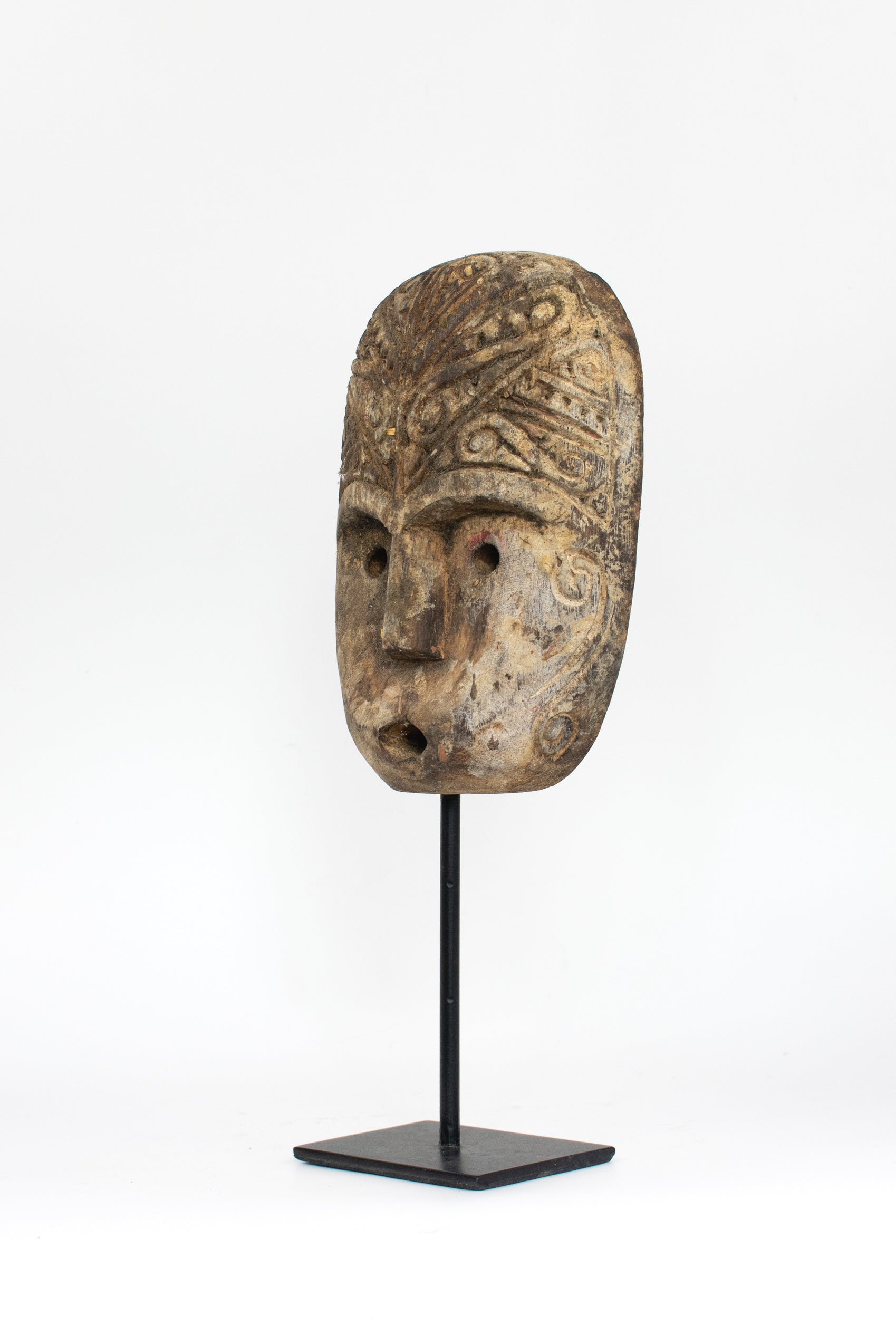 Dakota Fields Wooden Primitive Tribal Timor Ancestral Mask With Head ...