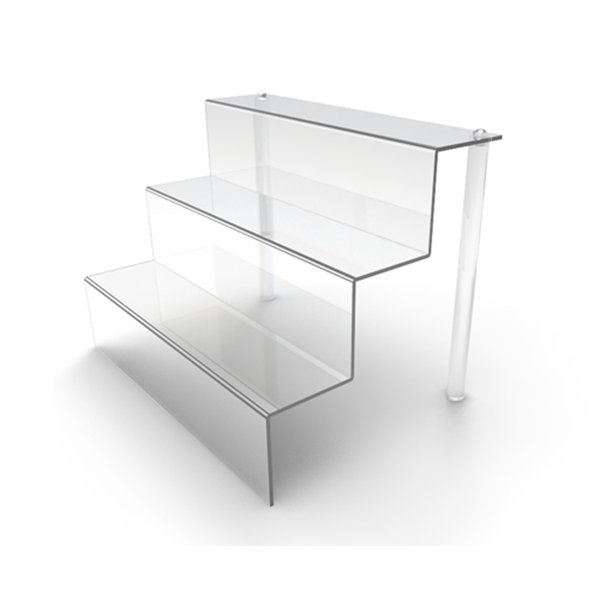 Rebrilliant Acrylic Risers 11.8" W x 8.5" D Three-Tier Acrylic Step ...