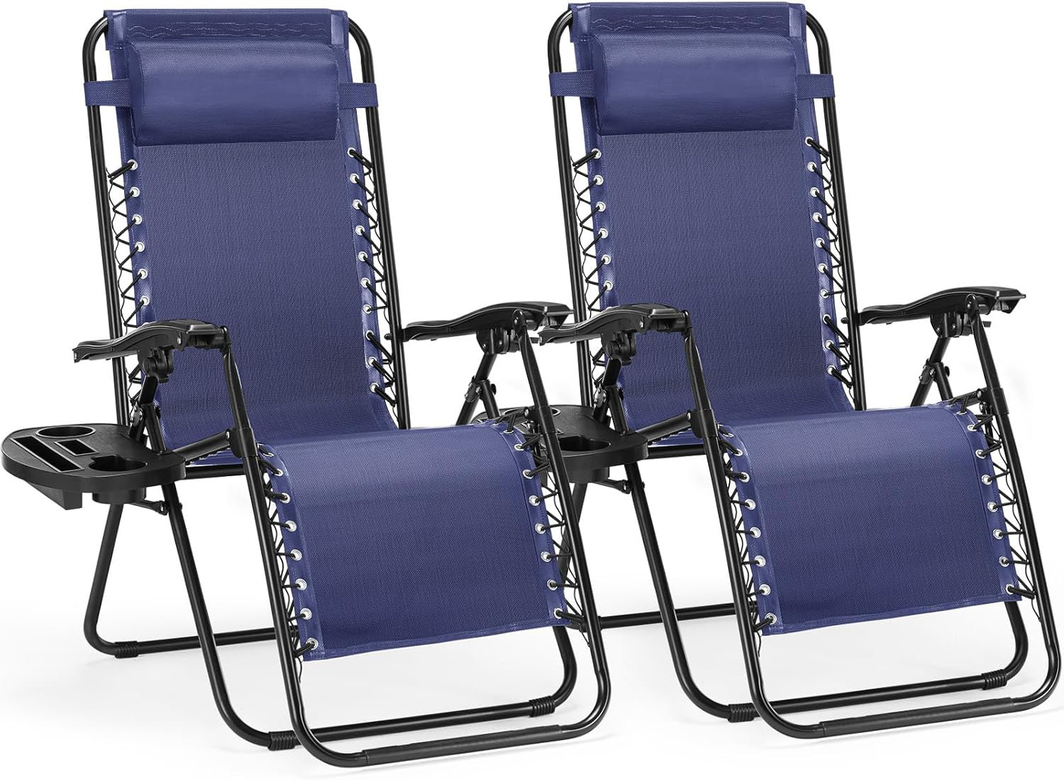 Arlmont & Co. Zero Gravity Chairs, Set Of 2 Portable Recliner Beach ...