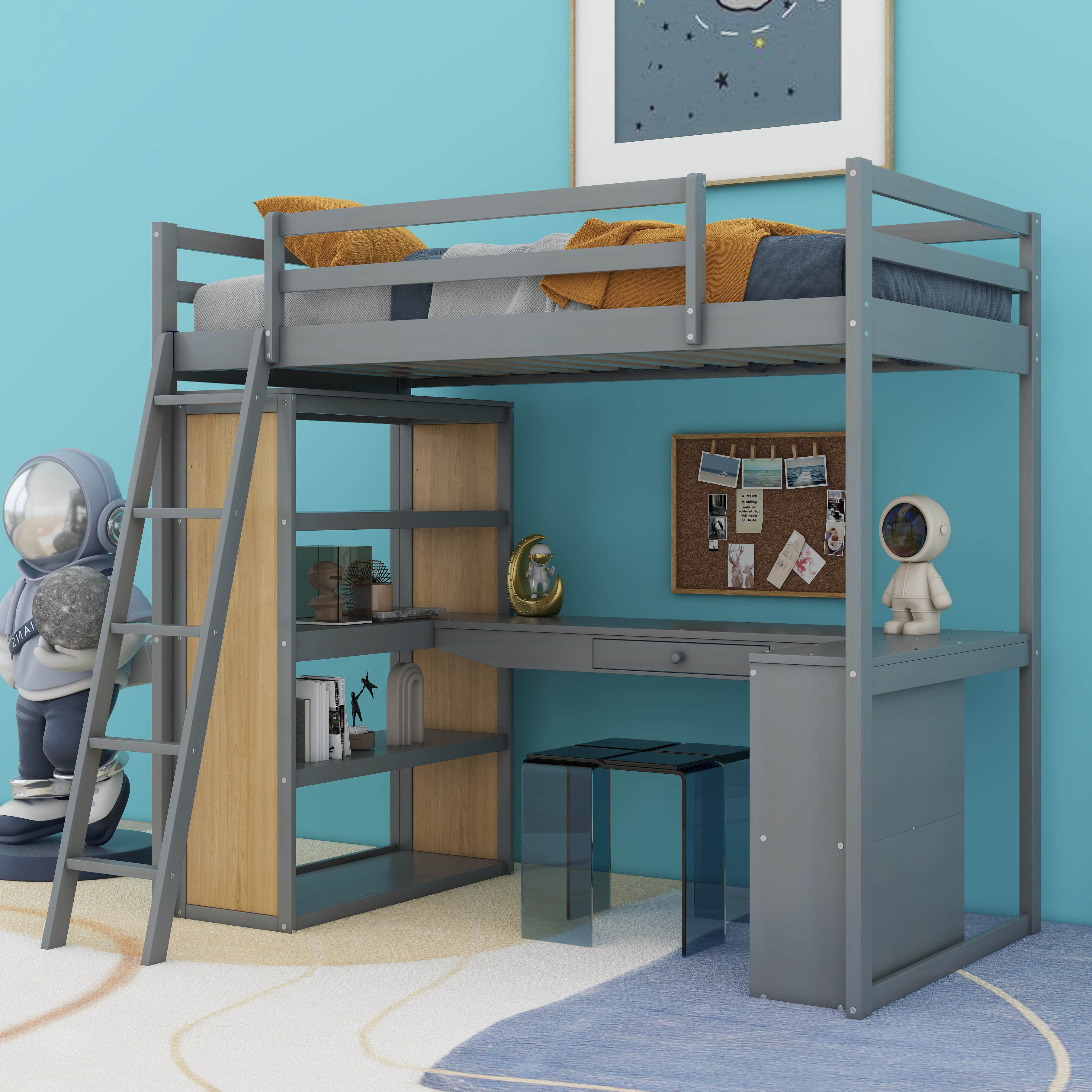 Harriet Bee Hayron Twin Size Loft Bed with Ladder - Wayfair Canada