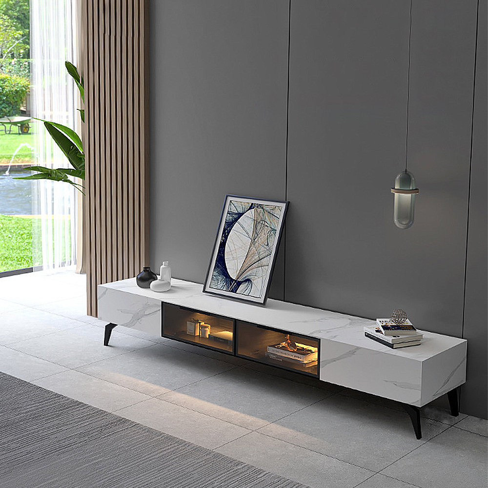 Bkoksety Italian Rock Slab TV Stand Floor Cabinet | Wayfair