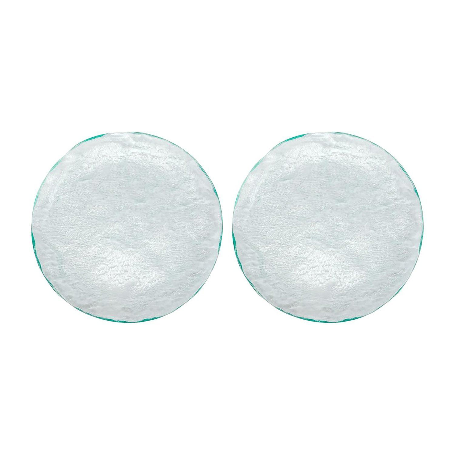 Turgla Home Glass Dinnerware dia.11" Round Clear Glass Plate (Set of 2 ...