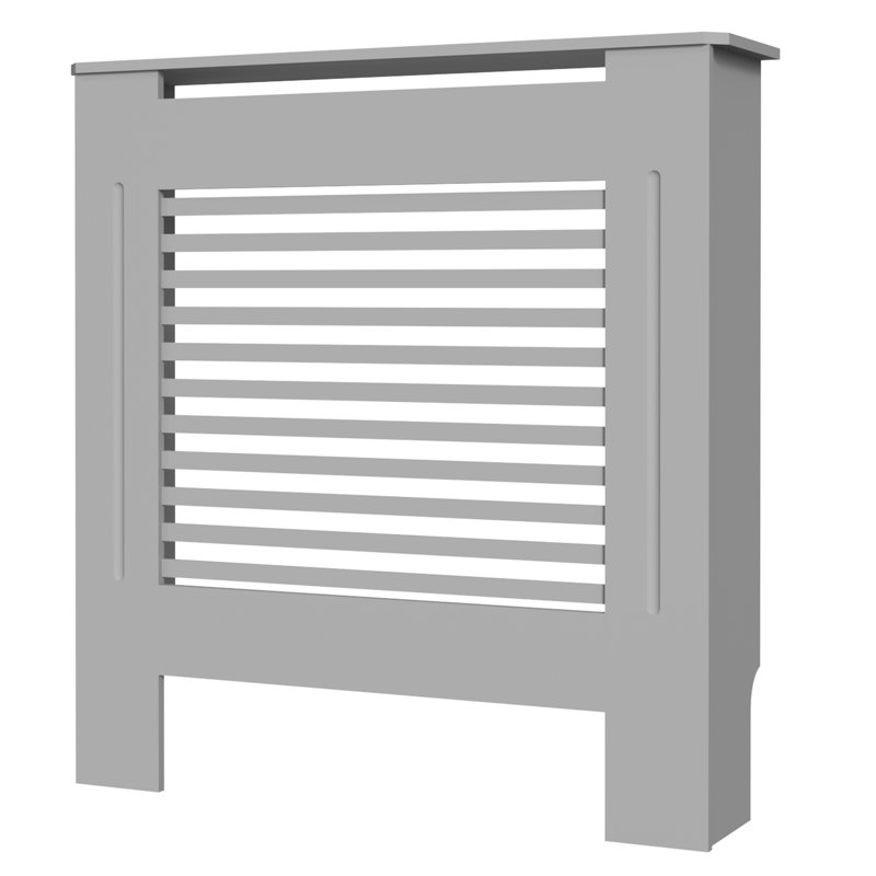 LUVODI Wooden High Radiator Cover Wood Cabinet Grey Large Horizontal ...