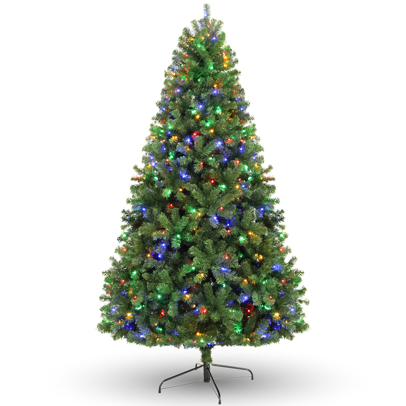 The Holiday Aisle® Green Spruce Christmas Tree with 300 LED Lights ...