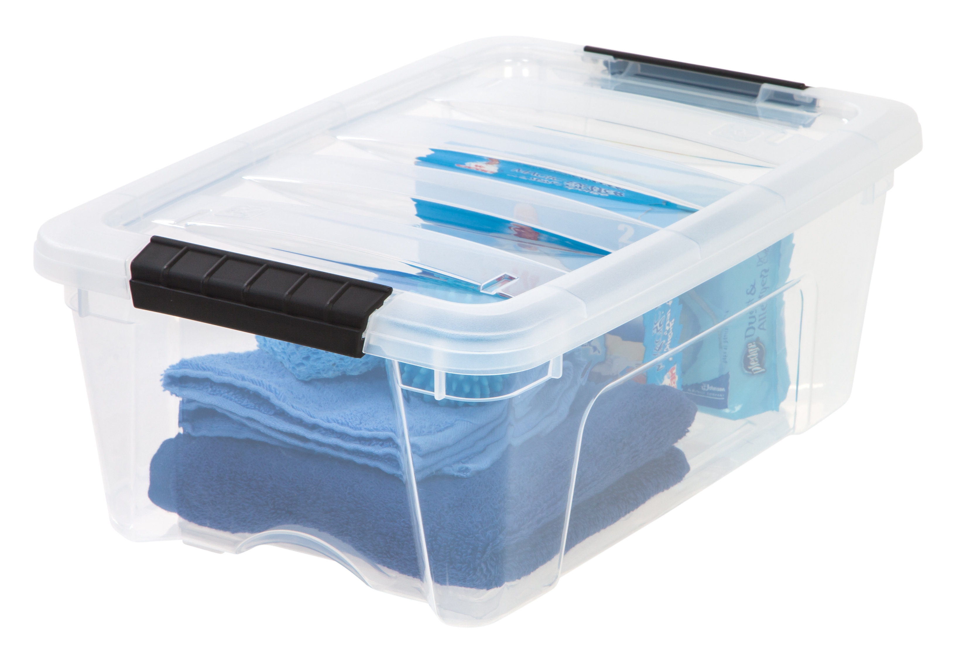 IRIS USA, Inc. 5 Qt./1.25 Gal. Plastic Storage Boxes with Latching Lids ...