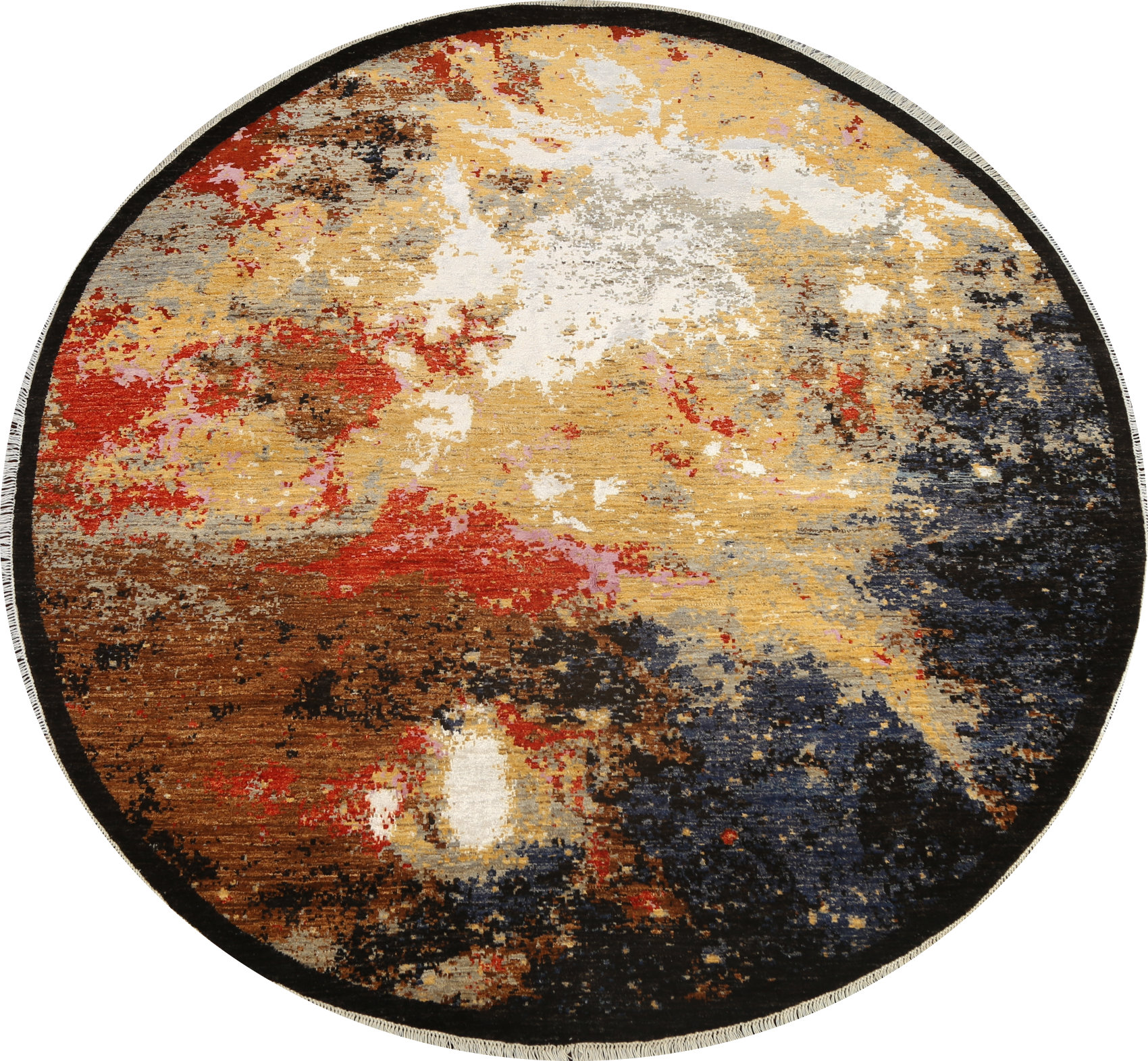 Bloomsbury Market 100% Vegetable Dye Round Abstract Oriental Area Rug ...