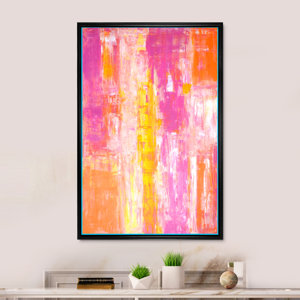 Wrought Studio Pink And Orange Abstract Art " Pink And Orange Abstract ...