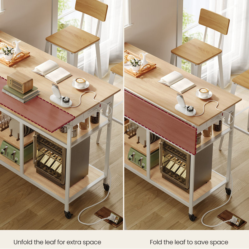 Latitude Run® Kitchen Workbench With Extendable Worktop | Wayfair