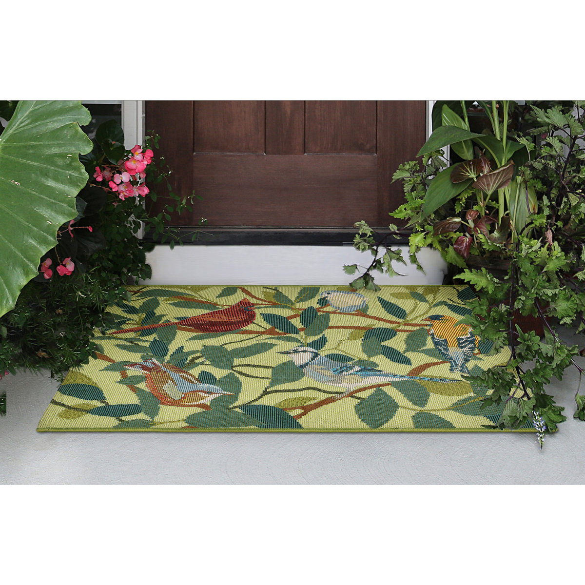 Lark Manor™ Andreane Birds of a Feather Indoor/Outdoor Kitchen Mat ...