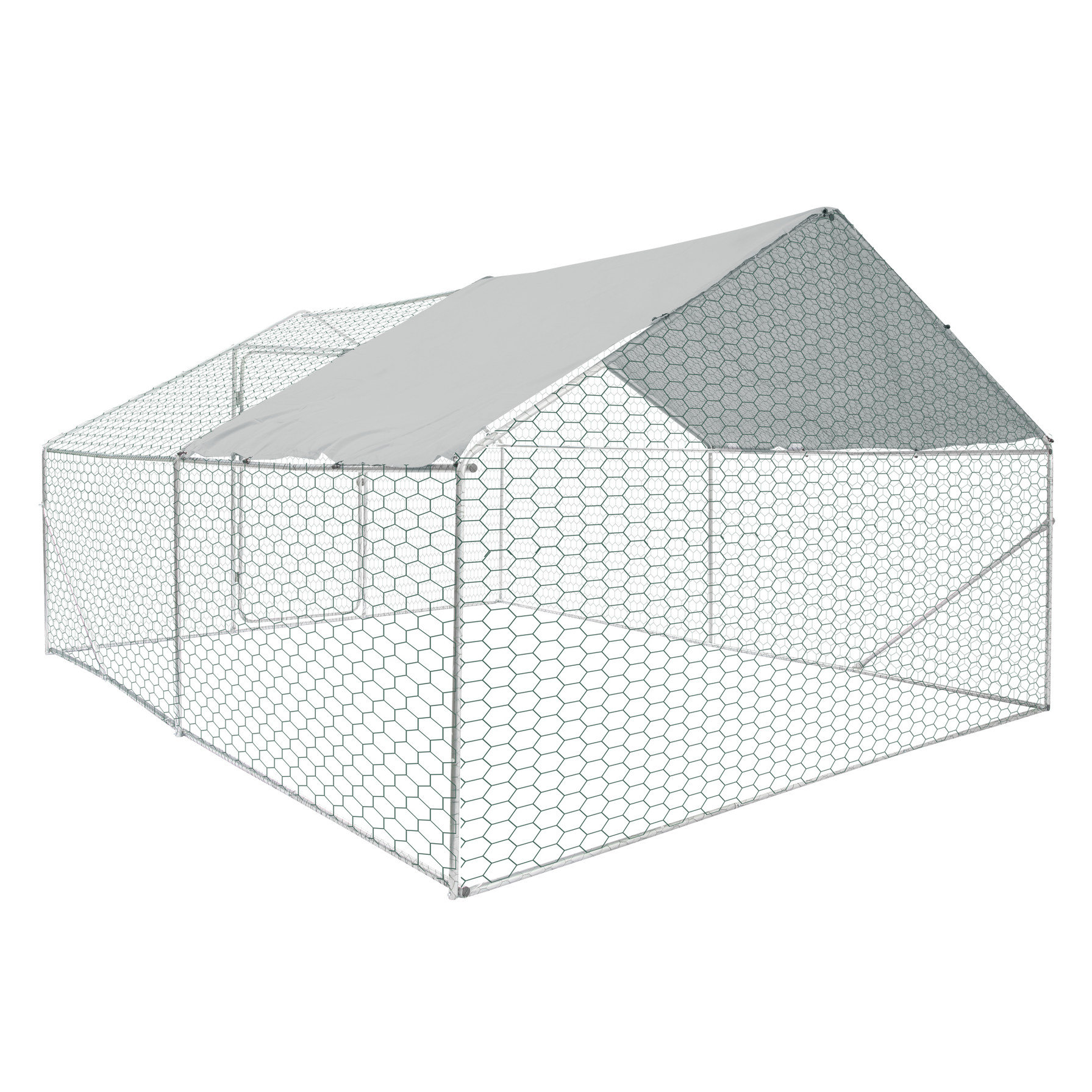 17 Stories 13x10x6ft Metal Chicken Cage, A Well-ventilated Environment ...