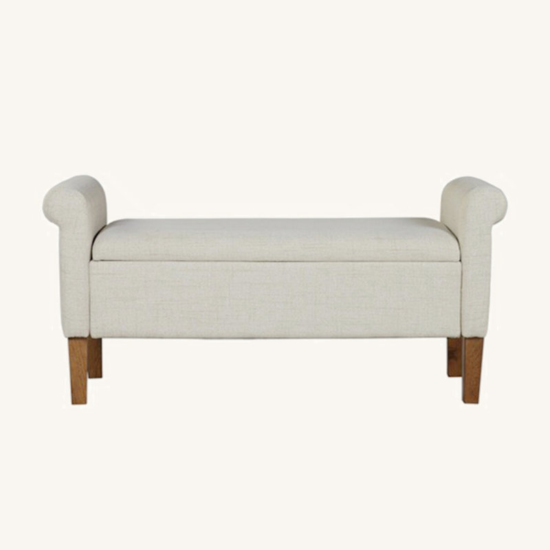 Red Barrel Studio® Stylish Upholstered Storage Bench With Rolled ...