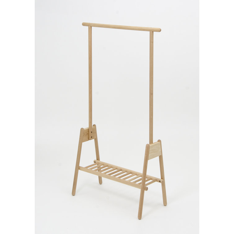 Isabelline Ackeron 79Cm Oak Clothes Rack | Wayfair.co.uk