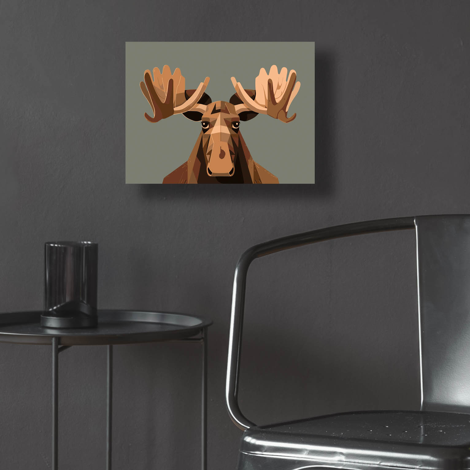 Union Rustic Staring Moose' by Andreas Magnusson Acrylic Glass Wall Art ...