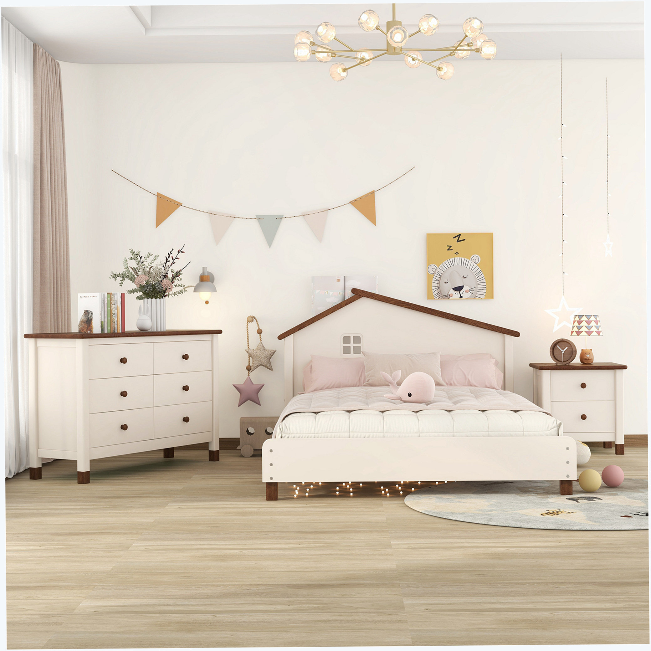 Wildon Home® Bagwell 3-Pieces Bedroom Sets With Nightstand,Storage ...