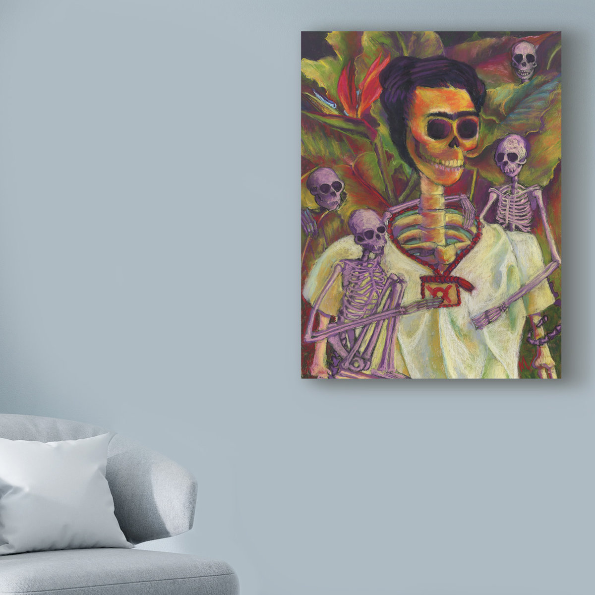 East Urban Home Frida Skelly with Monkeys by Marie Marfia Fine Art ...