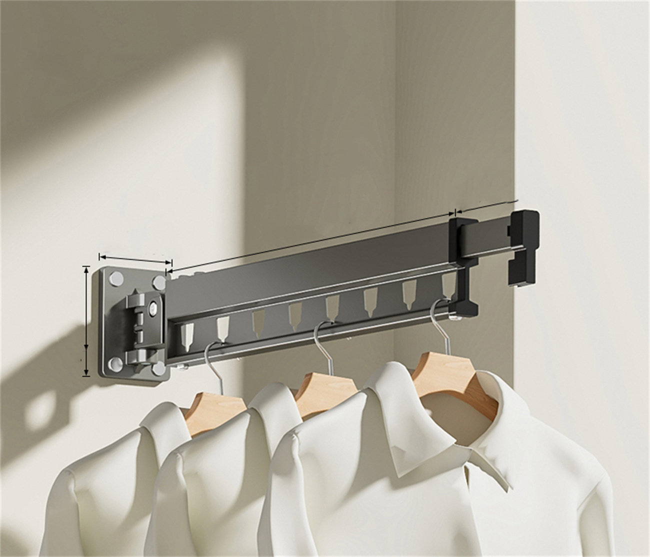 Rebrilliant Invisible Folding Clothes Rack - Wayfair Canada