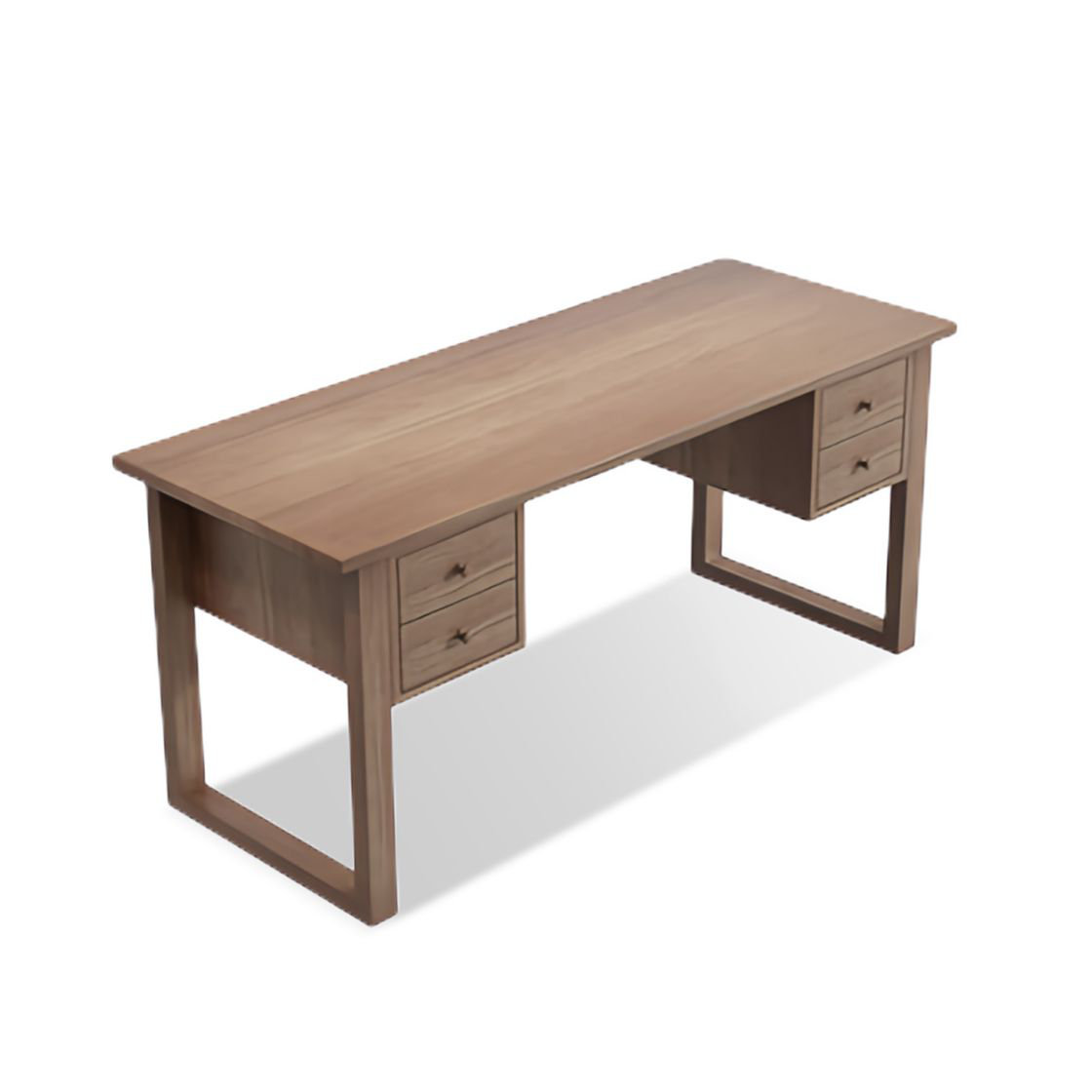 Furnire Lewi Light NUT-BROWN Rectangular Solid Wood desks | Wayfair