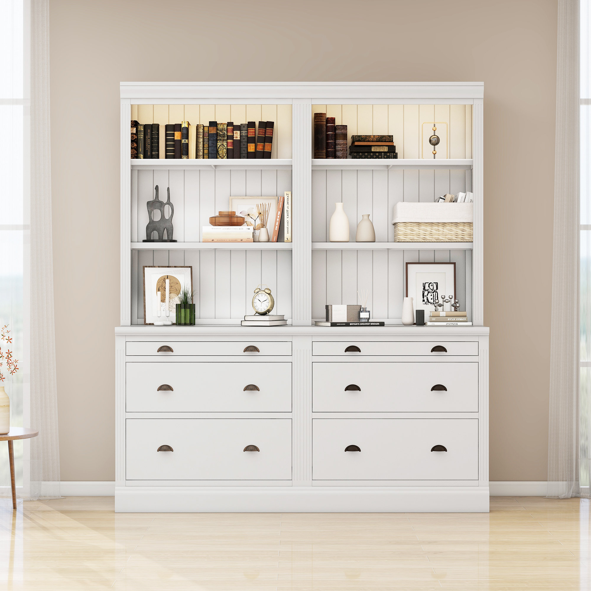 Wildon Home® Douai Storage Bookcase with LED Lighting (Set of 2) | Wayfair