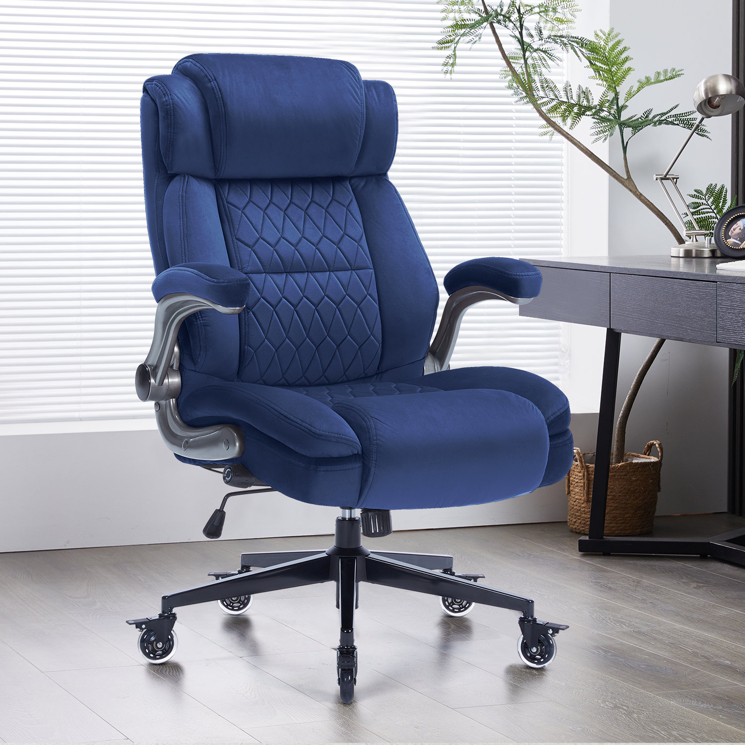 Inbox Zero Modern Ergonomic Home Office Chair With Adjustable Armrests ...