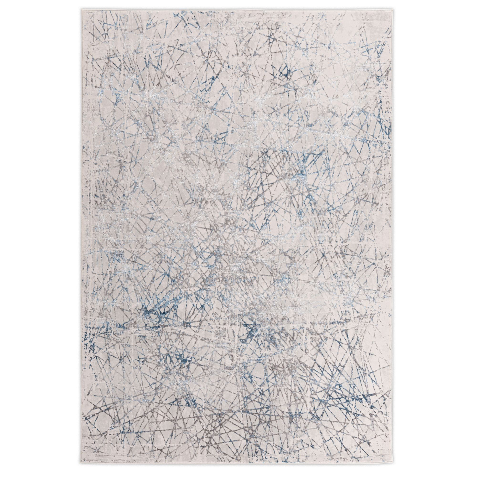 Wrought Studio™ Mayville Geometric Area Rug In Grey/Blue | Wayfair