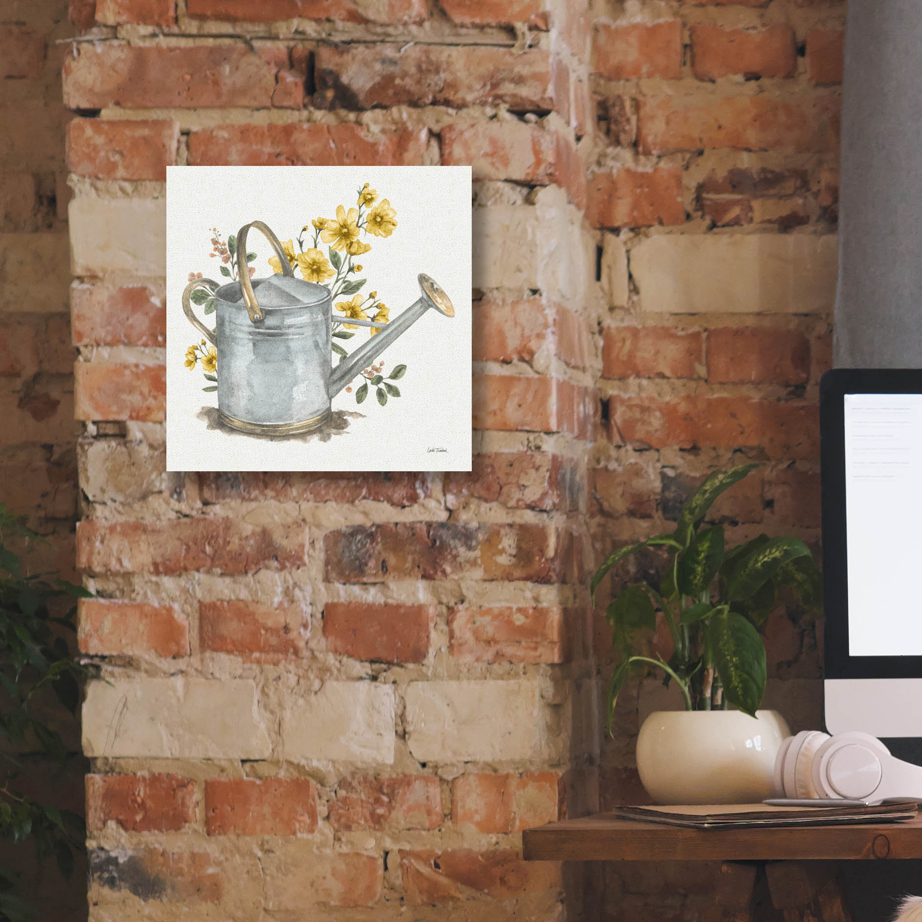 Epic Graffiti 'Garden Patch V2 Yellow' by Leslie Trimbach Canvas Wall ...