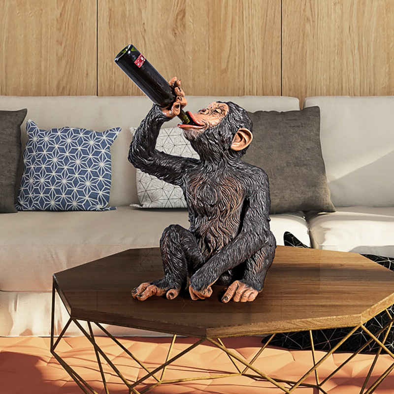 Design Toscano Anisetta Liqueur Drinking Monkey Statue & Reviews | Wayfair