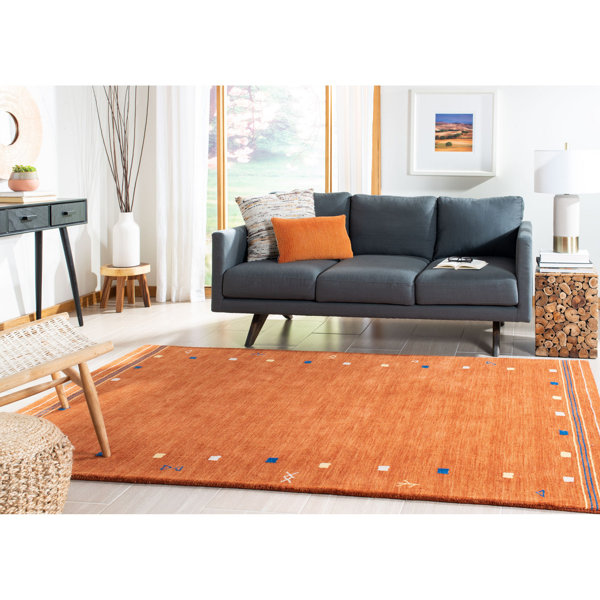 AllModern Danette Wool Rust Area Rug & Reviews | Wayfair