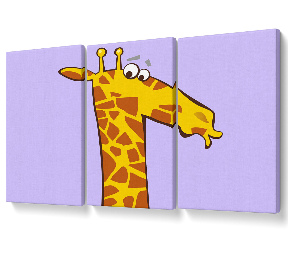 Bloomsbury Market Funny Confused Zebra - 3 Piece Wrapped Canvas Graphic ...