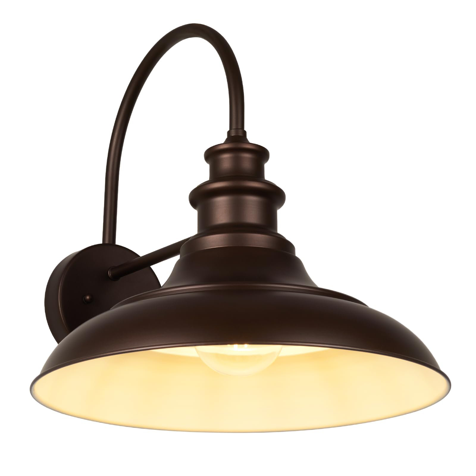 Longshore Tides 16 Inch Large Dome Farmhouse Exterior Wall Mount Light ...