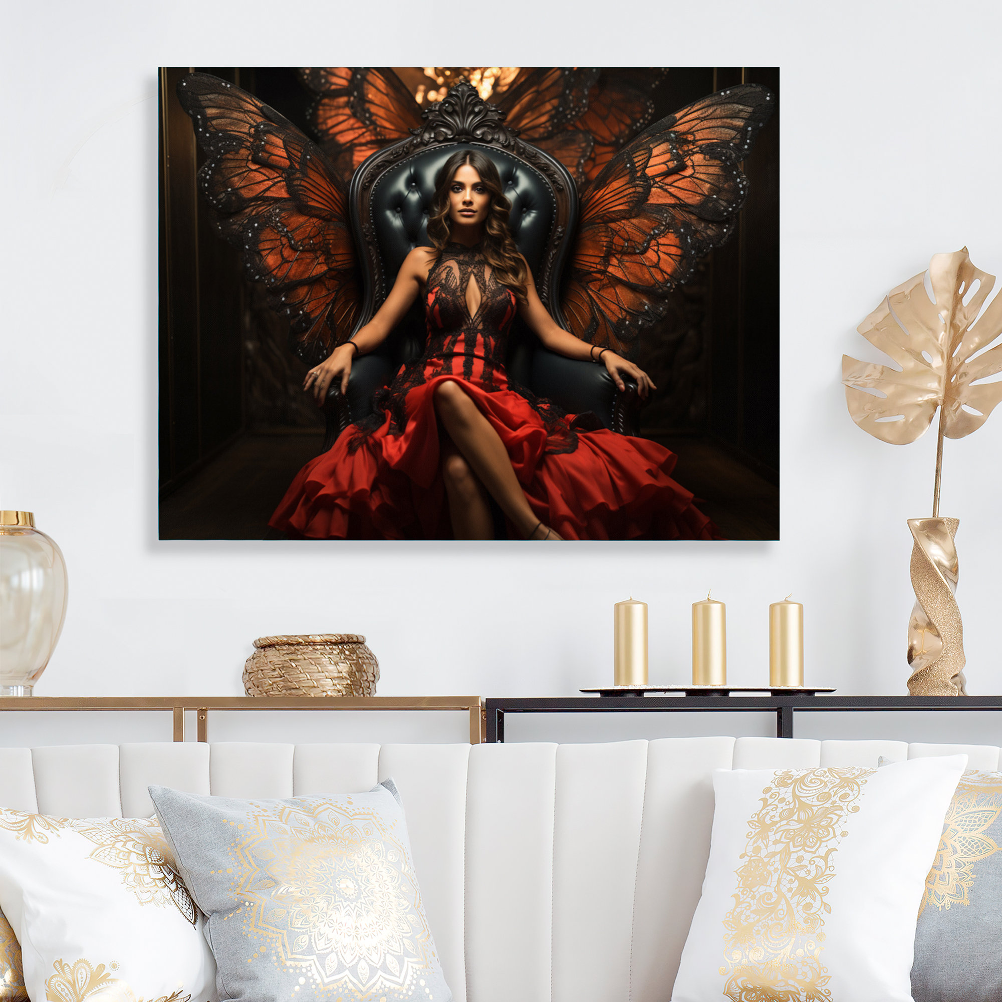 Everly Quinn Red Queen of Angel III - Fashion Woman Metal Wall Decor ...