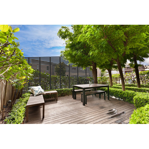 Matrix Decor Screens 6 ft. H x 3 ft. W Slatted Vinyl Fence Panel ...