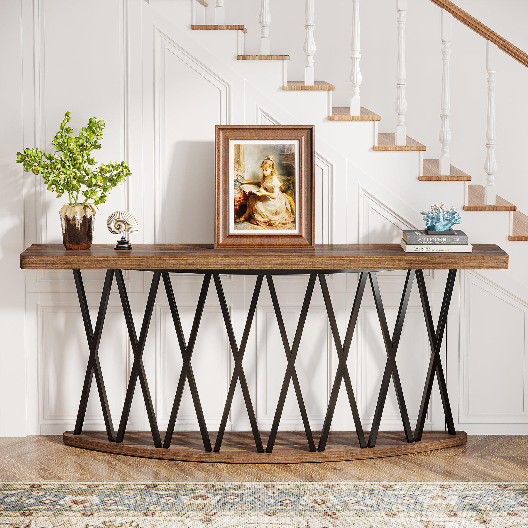 17 Stories Venissa 71" Extra Long Console Sofa Table | Wayfair
