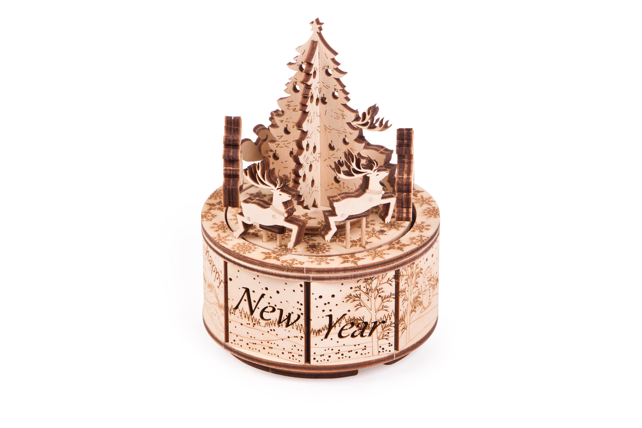 Wood Trick Santa’S Carousel ( Music Box) - Wayfair Canada