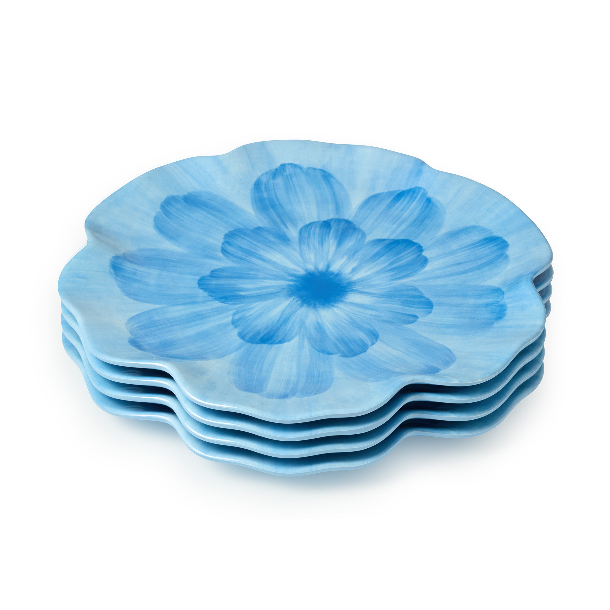 Certified International Wildflower Blue Melamine 3-D Floral Dinner ...