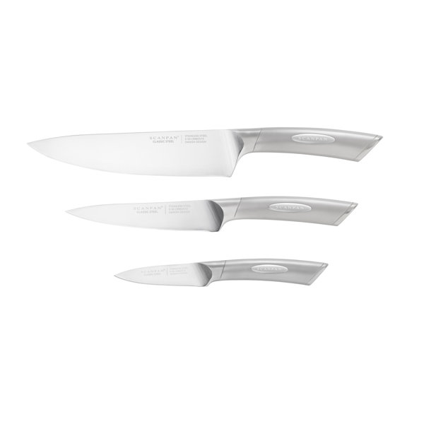 SCANPAN CLASSIC Knife Set Stainless Steel Handle 3pc Knife Set | Wayfair
