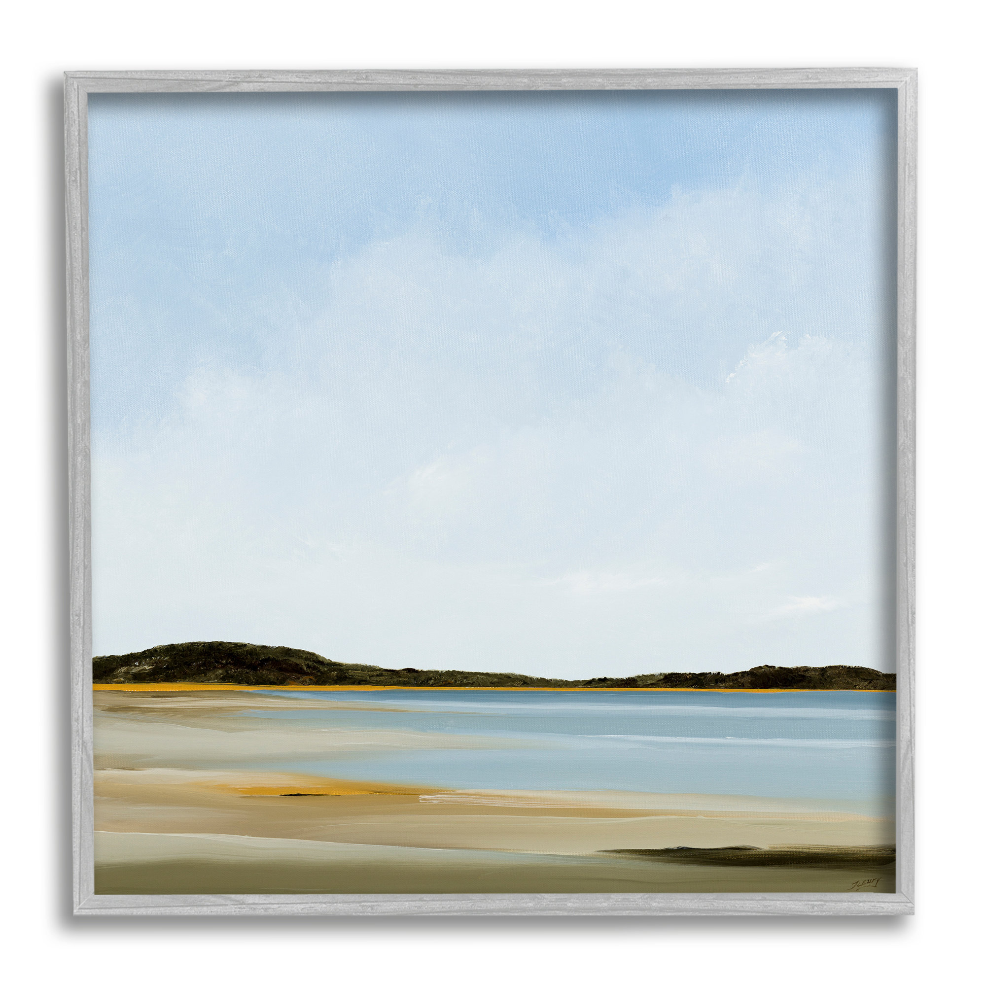 Highland Dunes Az-982-Framed Simple Beach Landscape On Canvas by Rick ...