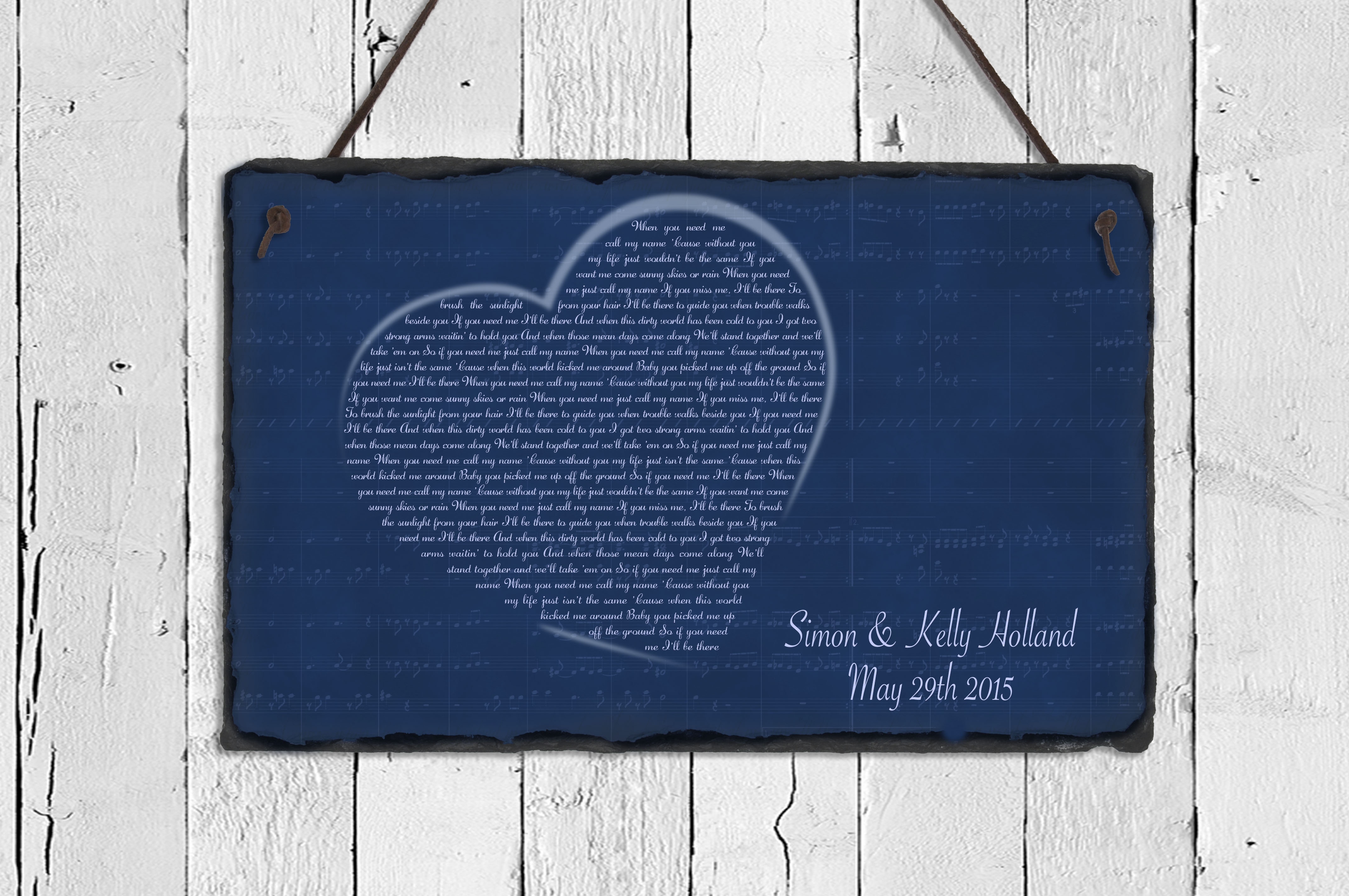 Sassy Squirrel Ink Personalized Slate Stone Plaque Home Décor Song ...